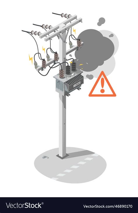 Explosion Old Transformer Royalty Free Vector Image