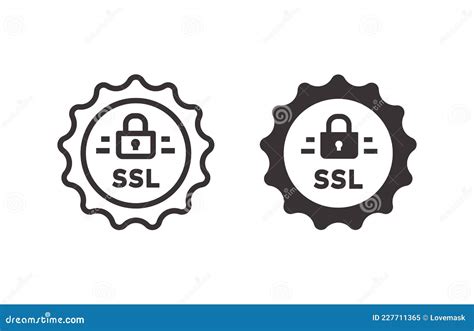 Ssl Security Icon On White Background Vector Illustration Stock Vector Illustration Of