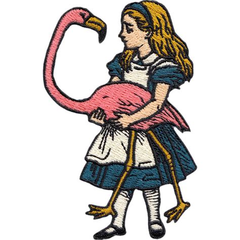 Alice In Wonderland And Flamingo Patch Naked City Clothing