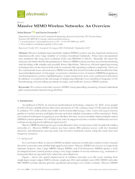 Fillable Online Massive Mimo Wireless Networks Massive Multiple Input