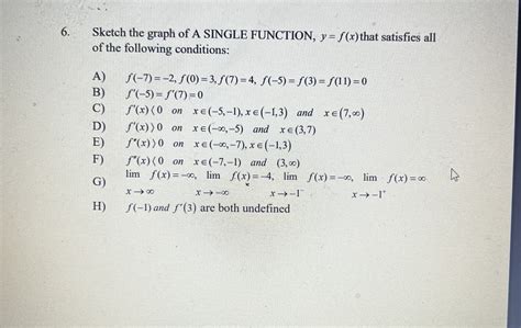 Solved Sketch The Graph Of A SINGLE FUNCTION Y F X That Chegg