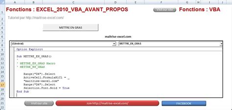 Excel 2010 Commencer Avec Excel Vba En Moins De 6 Min Maitrise Excel
