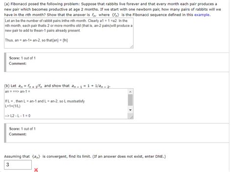 Solved A Fibonacci Posed The Following Problem Suppose Chegg