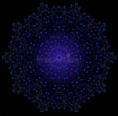 Vector Colorful Bright Shape Molecular Structure With Lines And Stock Vector Illustration Of