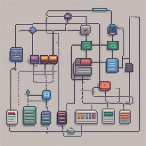 Pixel Art Depicting A Computer Systems Architecture Premium Ai