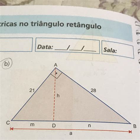 Atividade Sobre Relações Métricas No Triângulo Retângulo Revoeduca