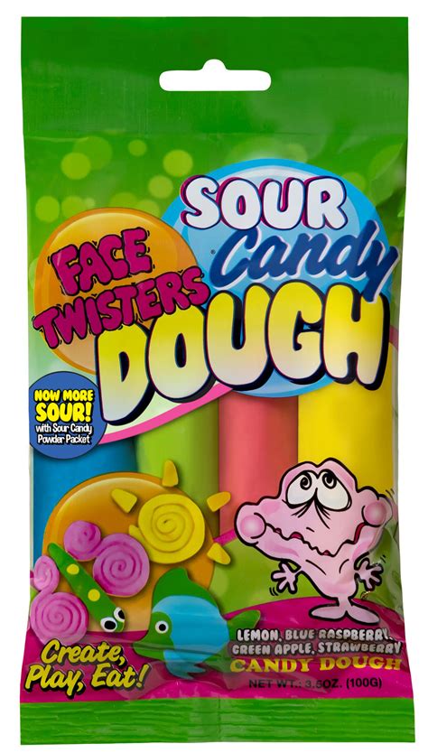 Face Twisters Sour Candy Dough 385oz Grandpa Joes Candy Shop