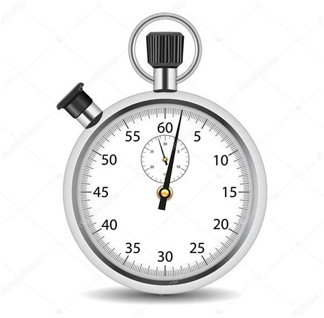 Analog Stopwatch On A White Background ⬇ Vector Image By © Tumanchik