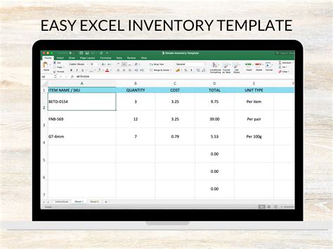 Modello Di Inventario In Excel
