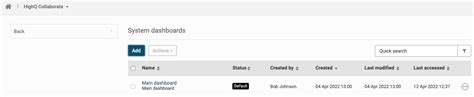 Creating And Paginating System Dashboards