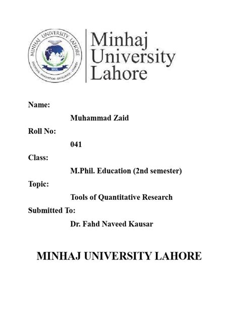 6 Tools Of Quantative Research Assignment 2 Pdf Quantitative