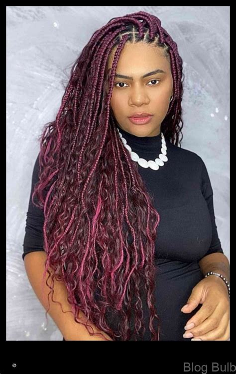 Black Burgundy Box Braids A Bold And Stunning Hairstyle