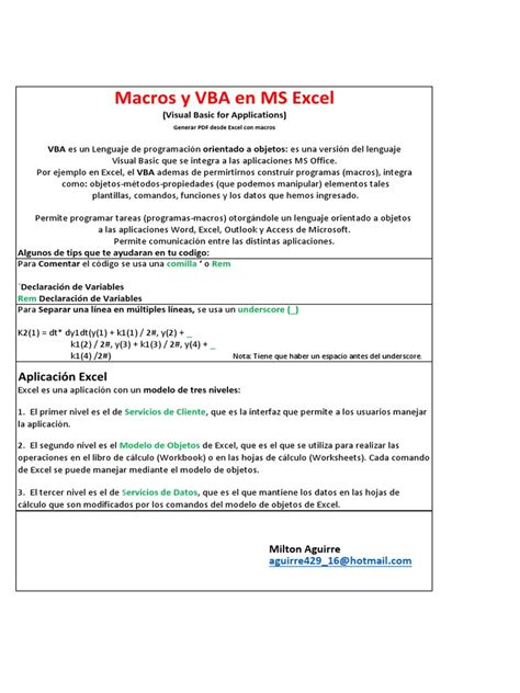 Macros Y Vba En Ms Excel Pdf Pdf Visual Basic Para Aplicaciones