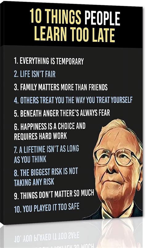 Aatoeax Rules Of Money Motivational Wall Art Canvas Print Office Decor