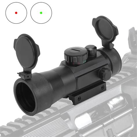 전술 레드 그린 도트 라이플 스코프 사냥 광학 사이트 반사 라이플 에어소프트 스코프 1120mm 레일 마운트 2x40 텔레스코픽 사이트 슈트 Aliexpress