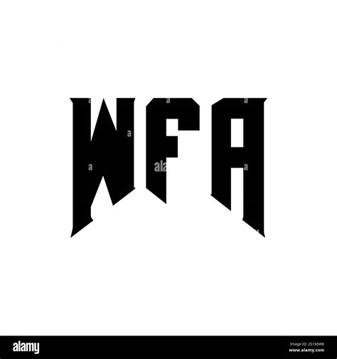 Wfa Letter Logo Design For Technology Company Wfa Logo Design Black