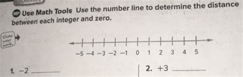Solved Use Math Tools Use The Number Line To Determine The Distance