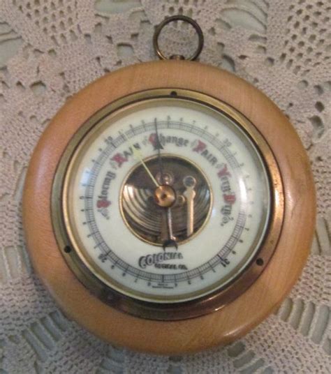 Vintage German Wall Barometer Colonial Optical SFV Hugel Etsy