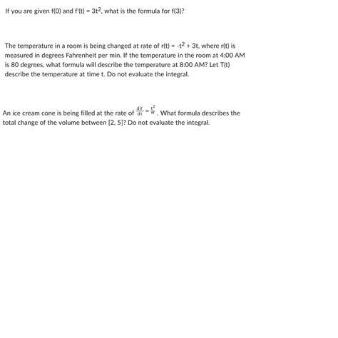 solved if you are given f 0 and f′ t 3t2 what is the