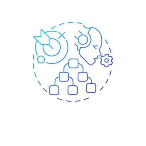 Prescriptive Analytics Blue Gradient Concept Icon Ai System Data