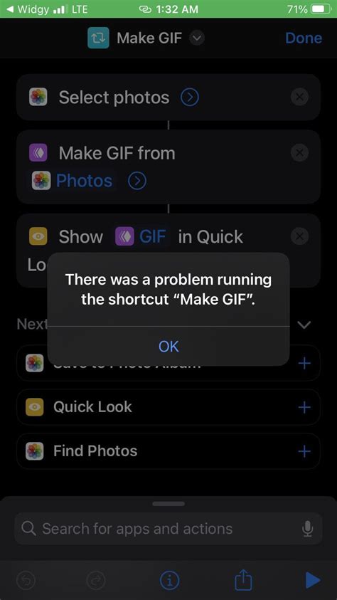 Very Basic  Shortcut Seems Hit Or Miss I Keep Getting This Pop Up