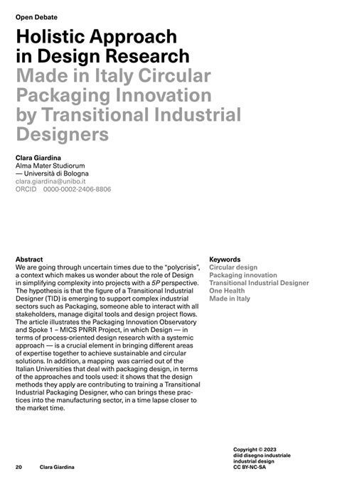 pdf holistic approach in design research