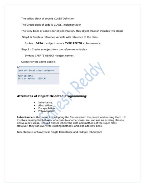 Abap Object Oriented Programming Tutorials Pdf