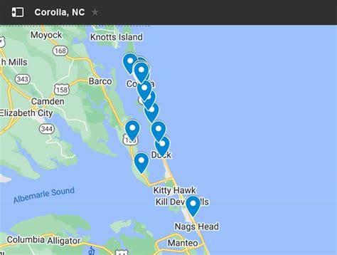 Map Of Corolla North Carolina