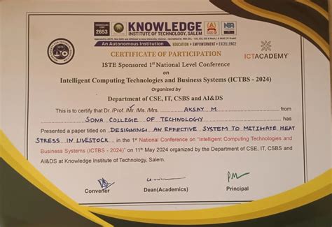 Aksay M On Linkedin Nationalconference Knowledgecollegeofengineering