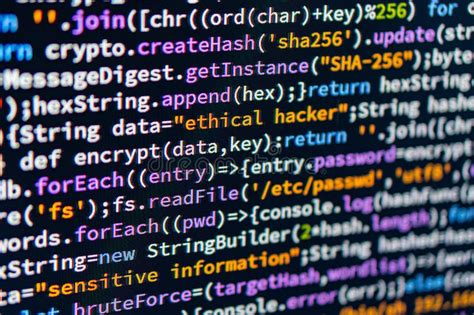 Ethical Hacker Coded Javascript Webpage Snippet With Highlighted
