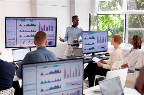 Kpi Dashboard Graph Presentation In Classroom Stock Image Image Of Boardroom Showing 336945825
