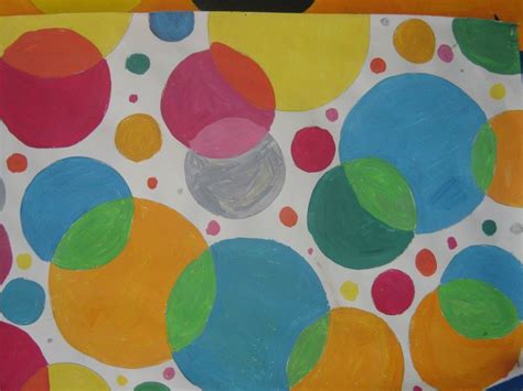 Painting Exercise Overlapping Colours Middle School Art Projects