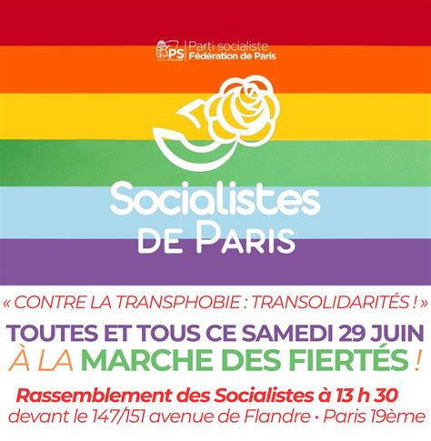 Marche Des Fiertés 2024 Parti Socialiste • Fédération De Paris