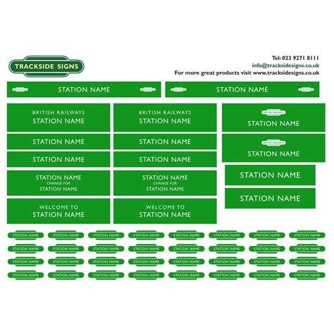 British Railways Southern Region Full Station Sign Set O Gauge