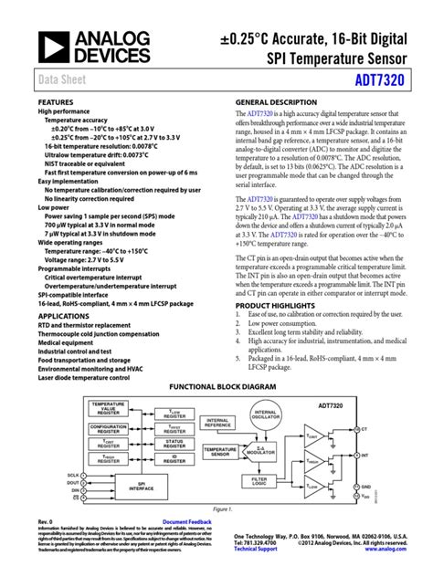 Adt 7320 Pdf Analog To Digital Converter Sampling Signal Processing
