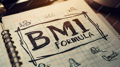 Premium Photo Bmi Body Mass Index Formula Rate Formula In A Notepad
