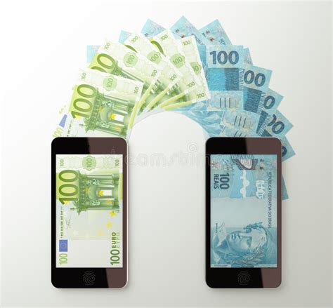 Transfert D argent Mobile International Euro à Vrai Brésilien