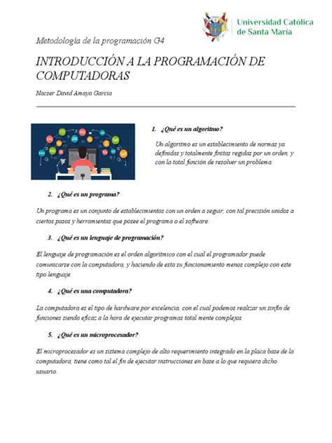 Metodología De La Programación G4 Pdf Programación De Computadoras Programación