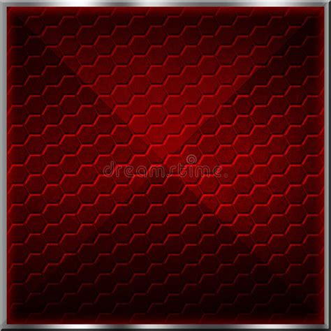 Red Hexagon Background With Real Texture Stock Illustration