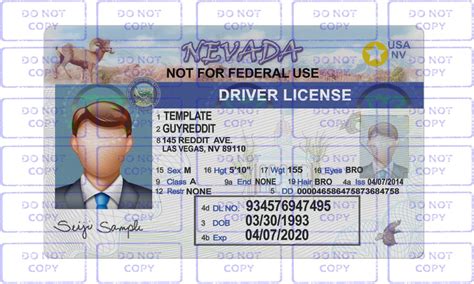 Blank Nevada Id Template