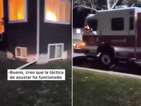 Viral Fingieron Un Incendio Para Celebrar Halloween Y Desataron El