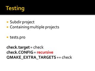 Qt Qmake Advanced Ppt