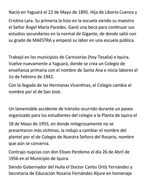 Biografia Ana Elisa Cuenca Lara Pdf