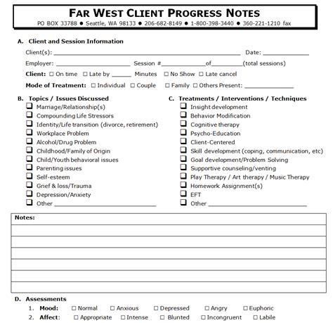 15 Excellent Progress Note Templates Editable In Word
