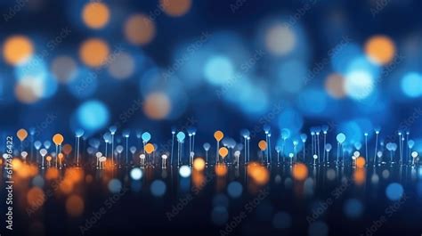 Abstract Technology Background With Illuminated Fiber Optic Network