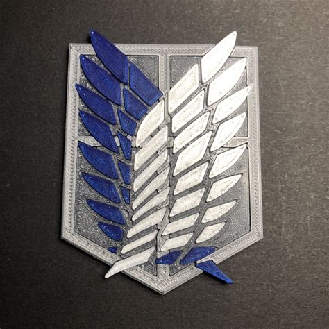 Attack On Titan Scout Regiment Badge Free 3d Model 3d Printable Cgtrader