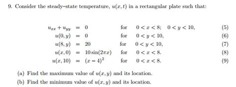 Consider The Steady State Temperature U X T In A
