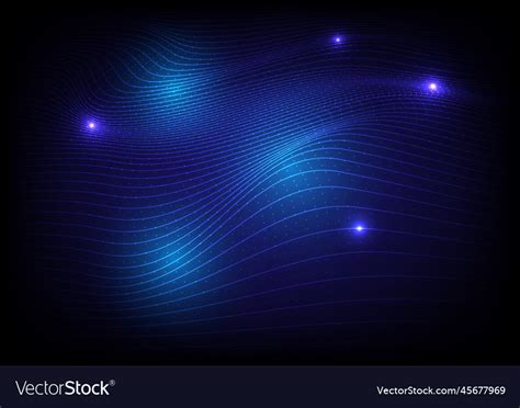 Abstract Dynamic Wave Lines And Dots Background Vector Image