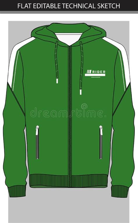 Fashion Flat Sketch Zipper Stock Illustrations 1 331 Fashion Flat