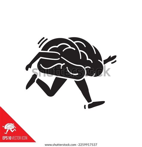 Running Brain Cartoon Line Icon Vector Stock Vector Royalty Free Running Brain Cartoon Line Icon Vector Stock Vector Royalty Free